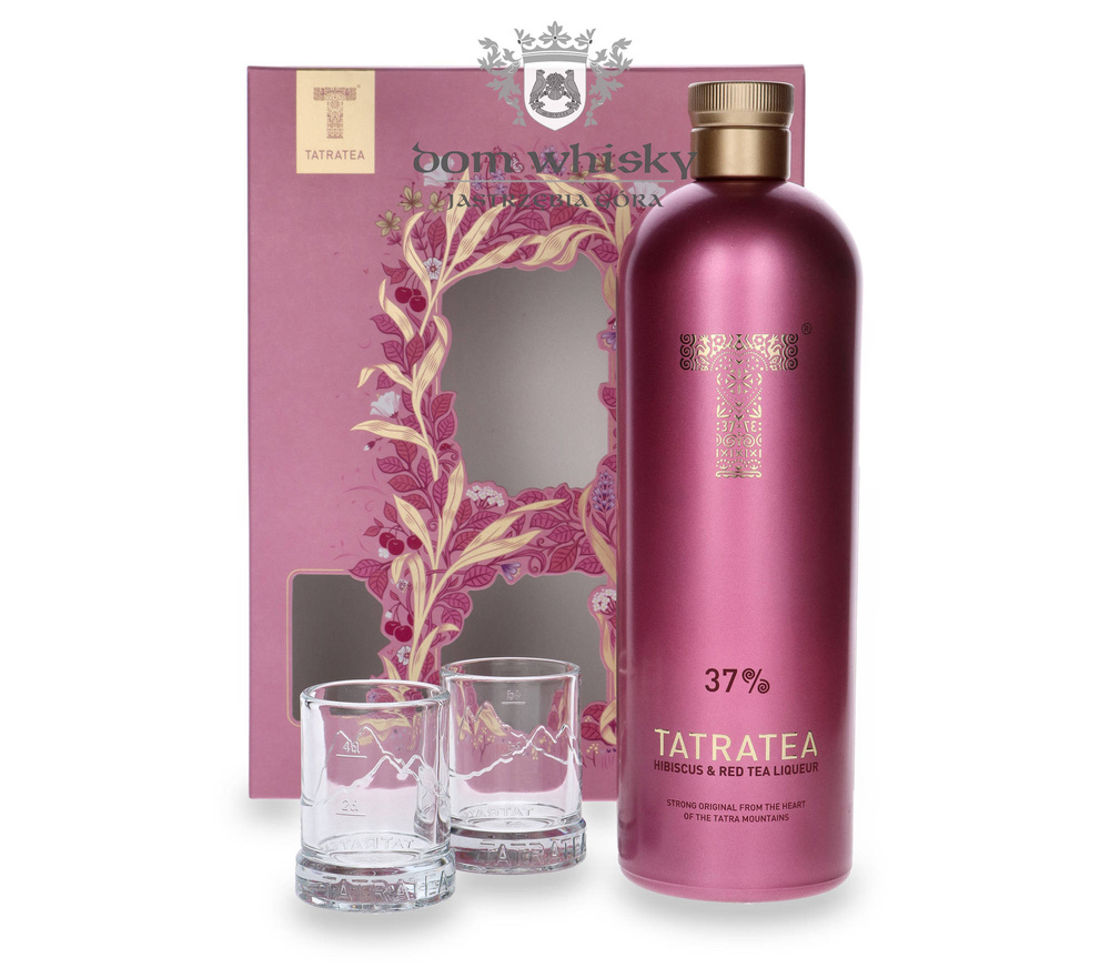 Tatratea Hibiscus & Red Tea Liqueur + 2 kieliszki / 37% / 0,7l | Dom Whisky