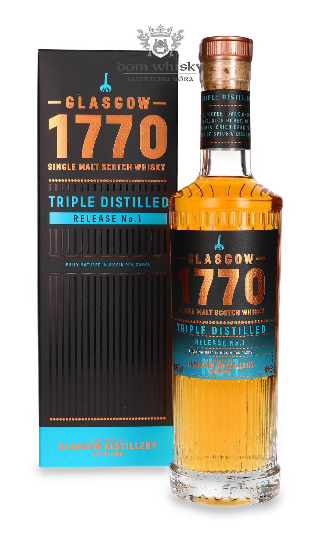 Glasgow 1770 Triple Distilled Release No.1 46% 0.5l Scotch Whisky