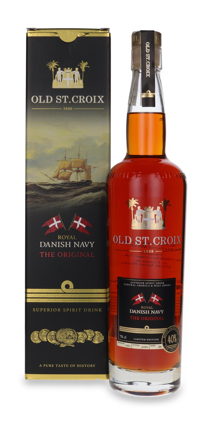 A.H. Riise Royal Danish Navy Rum 40% 0,7l Karaiby Rum