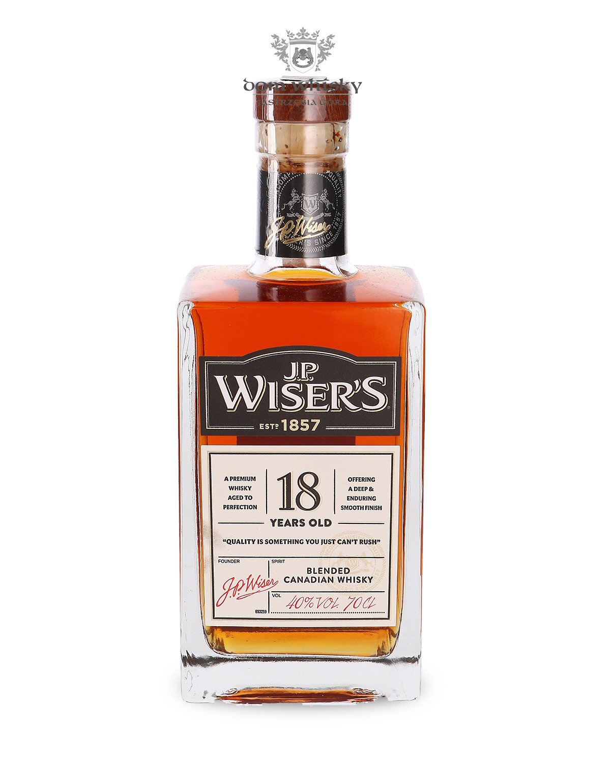 J.P. Wiser's 18 Year Old Canadian Whisky 40% 0.7l Blended Whisky
