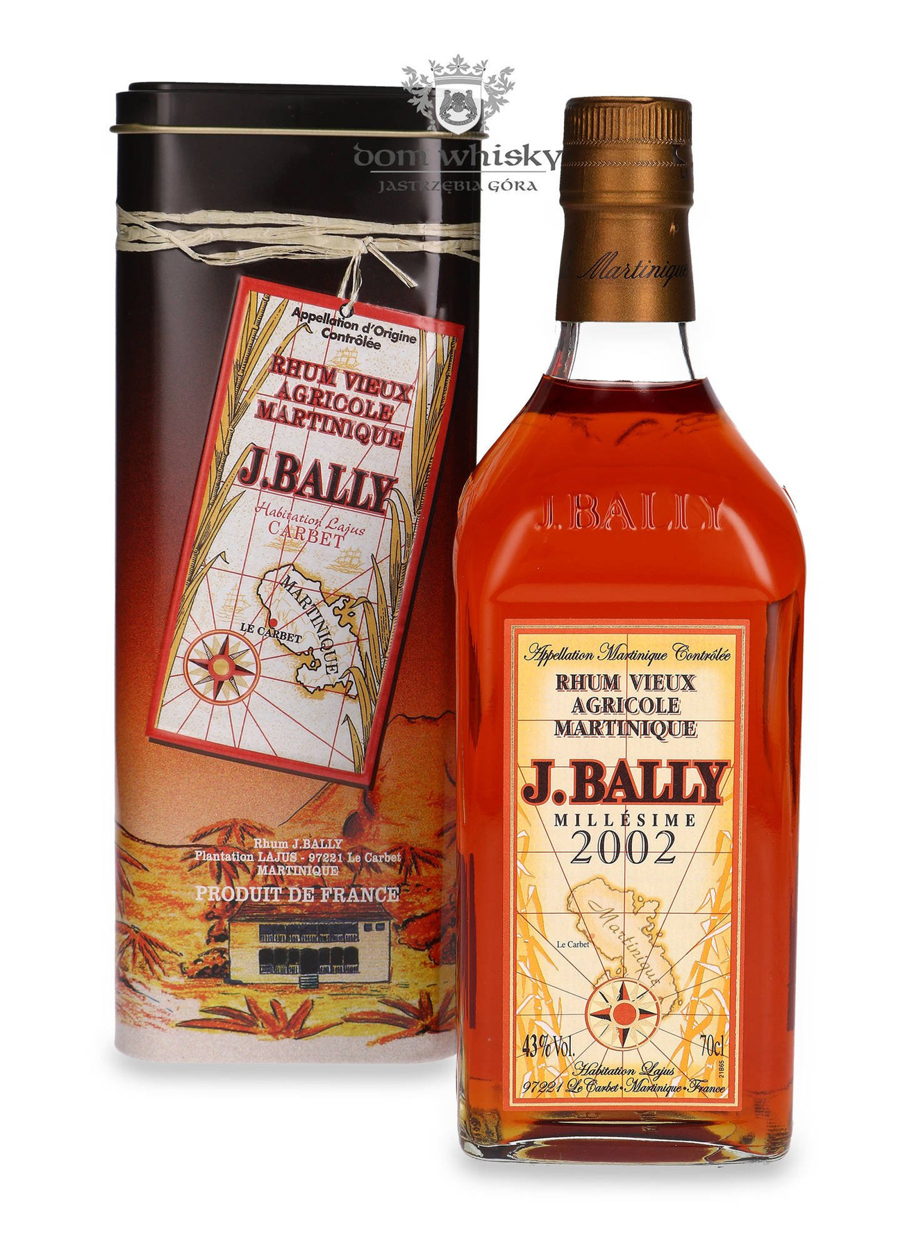 J.Bally Millesime 2002 Rhum Vieux Agricole 43% 0.7l