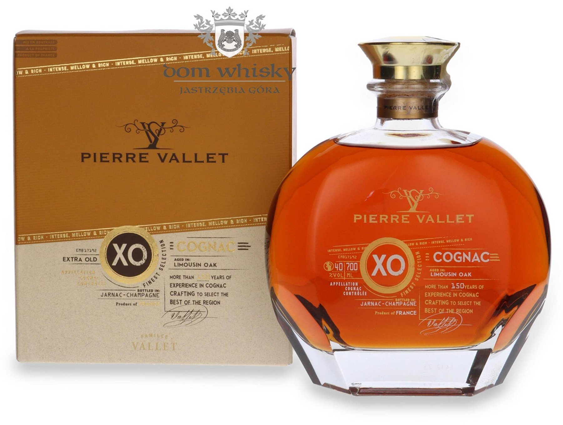 Cognac Pierre Vallet XO 40% 0.7l - French classic