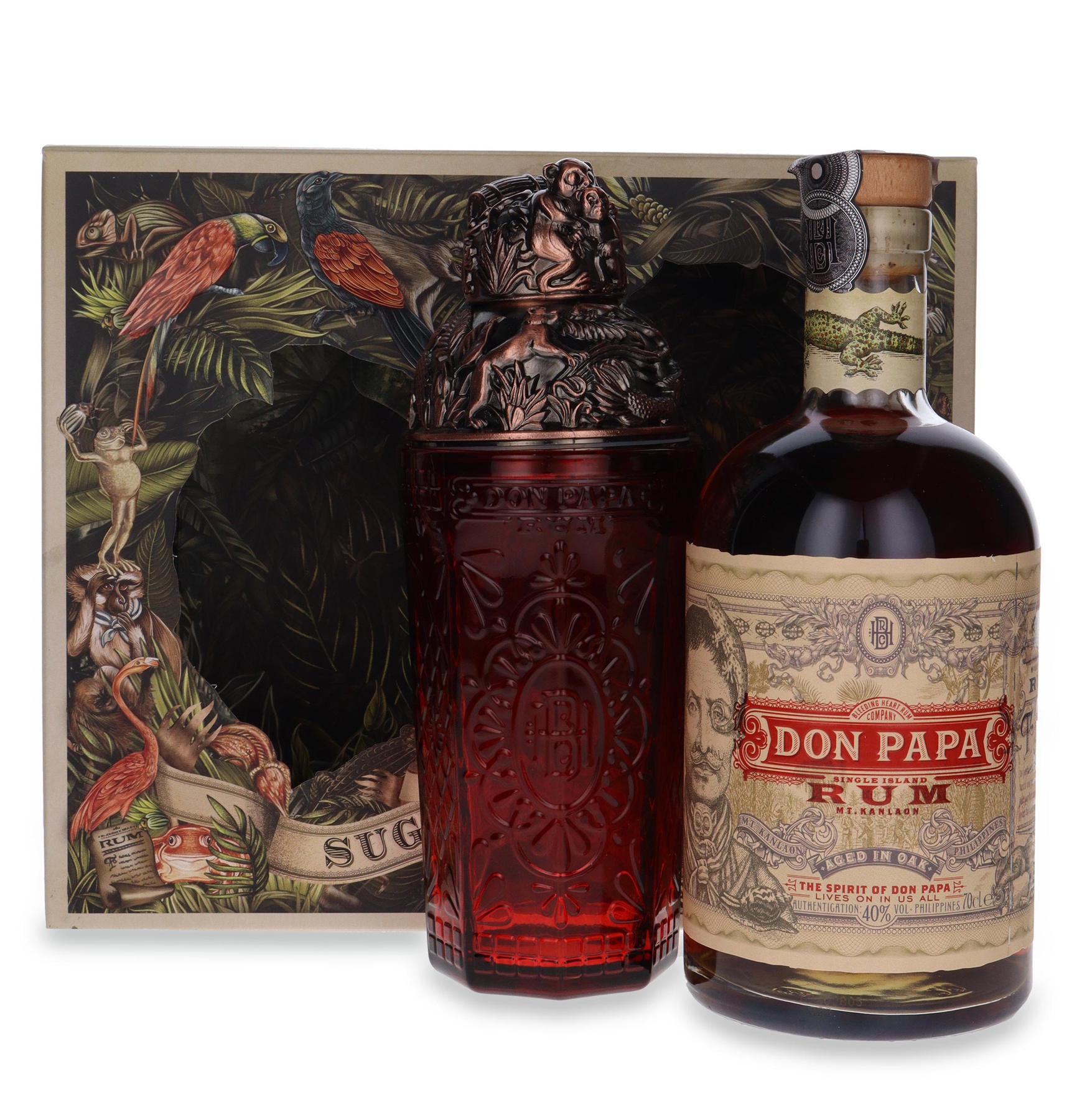 Don Papa Rum Philippines 40% 0.7l + Shaker Set