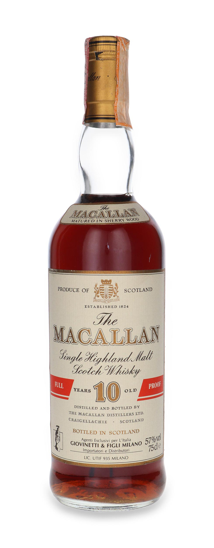 Macallan 10 Year Old Full Proof 57% 0.75l Speyside Single Malt