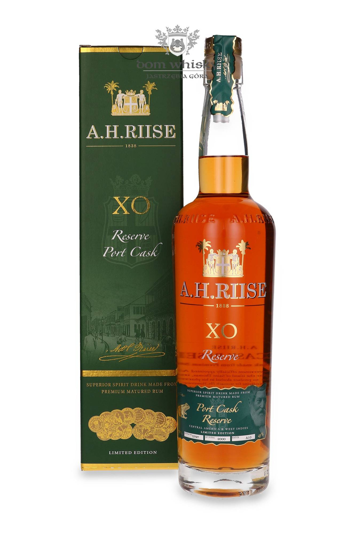 A.H. Riise X.O. Port Cask Rum 45% 0.7l - Caribbean Rum
