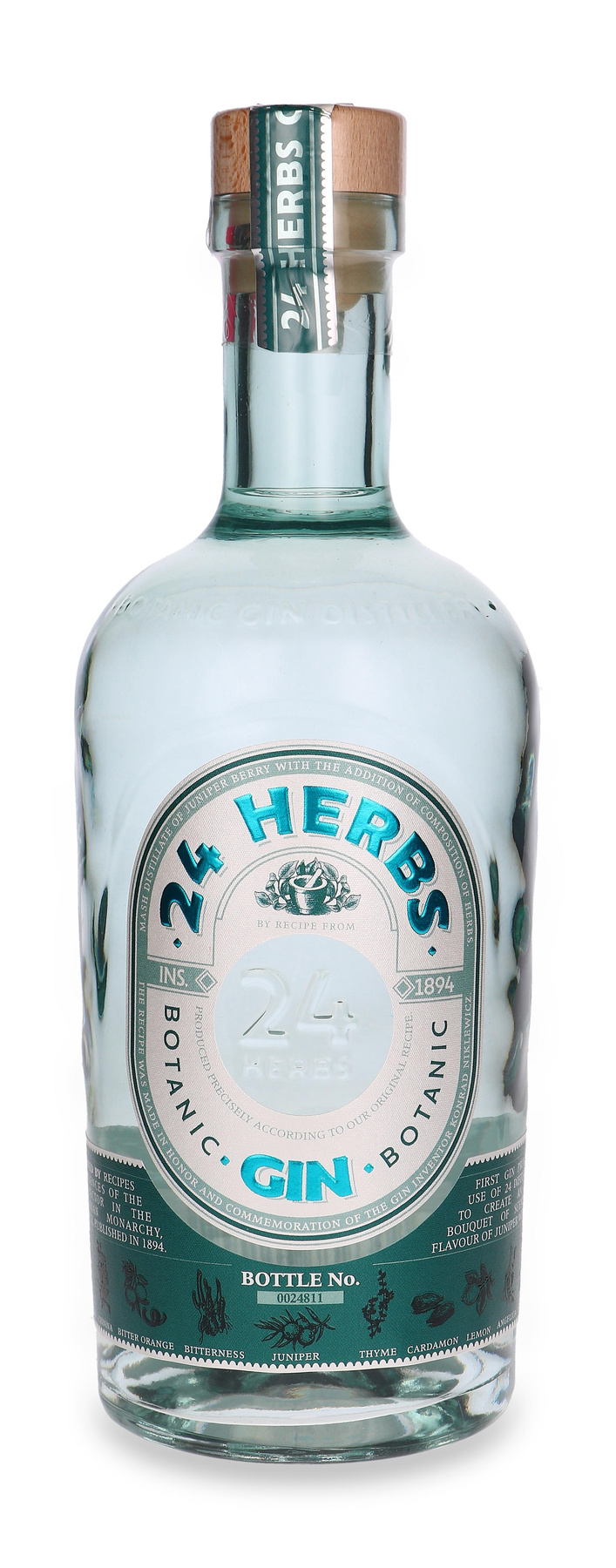 24 Herbs Botanic Gin 40% 0,7l | Gin bez opakowania