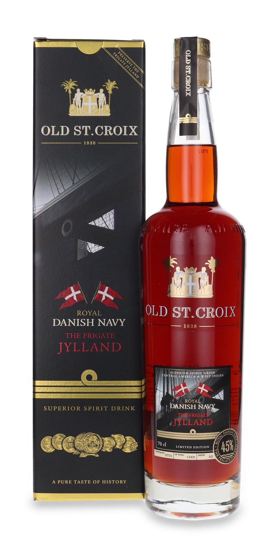 A.H. Riise Frigate Jylland Rum 45% 0.7l Danish Navy
