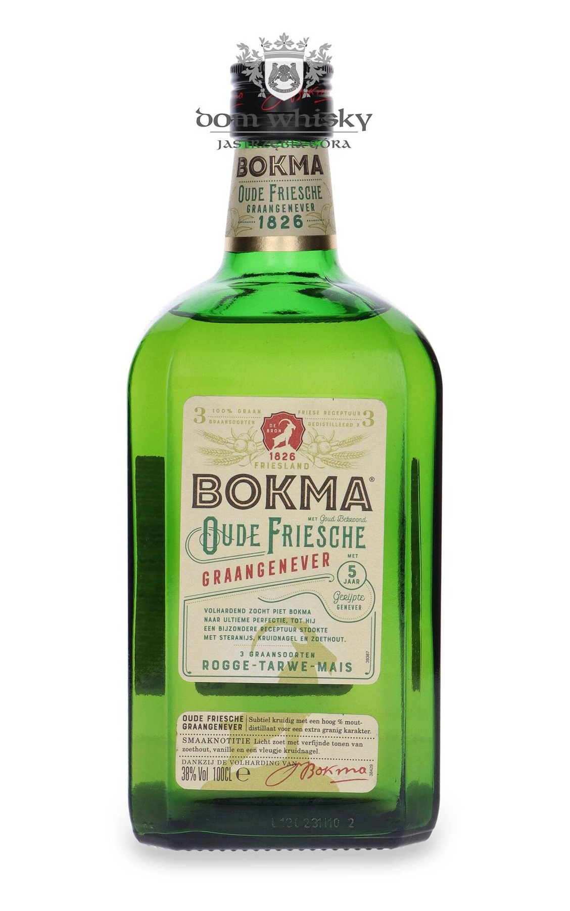 Bokma Oude Friesche 5-letni Graangenever Gin / 38% / 1,0l | Dom Whisky