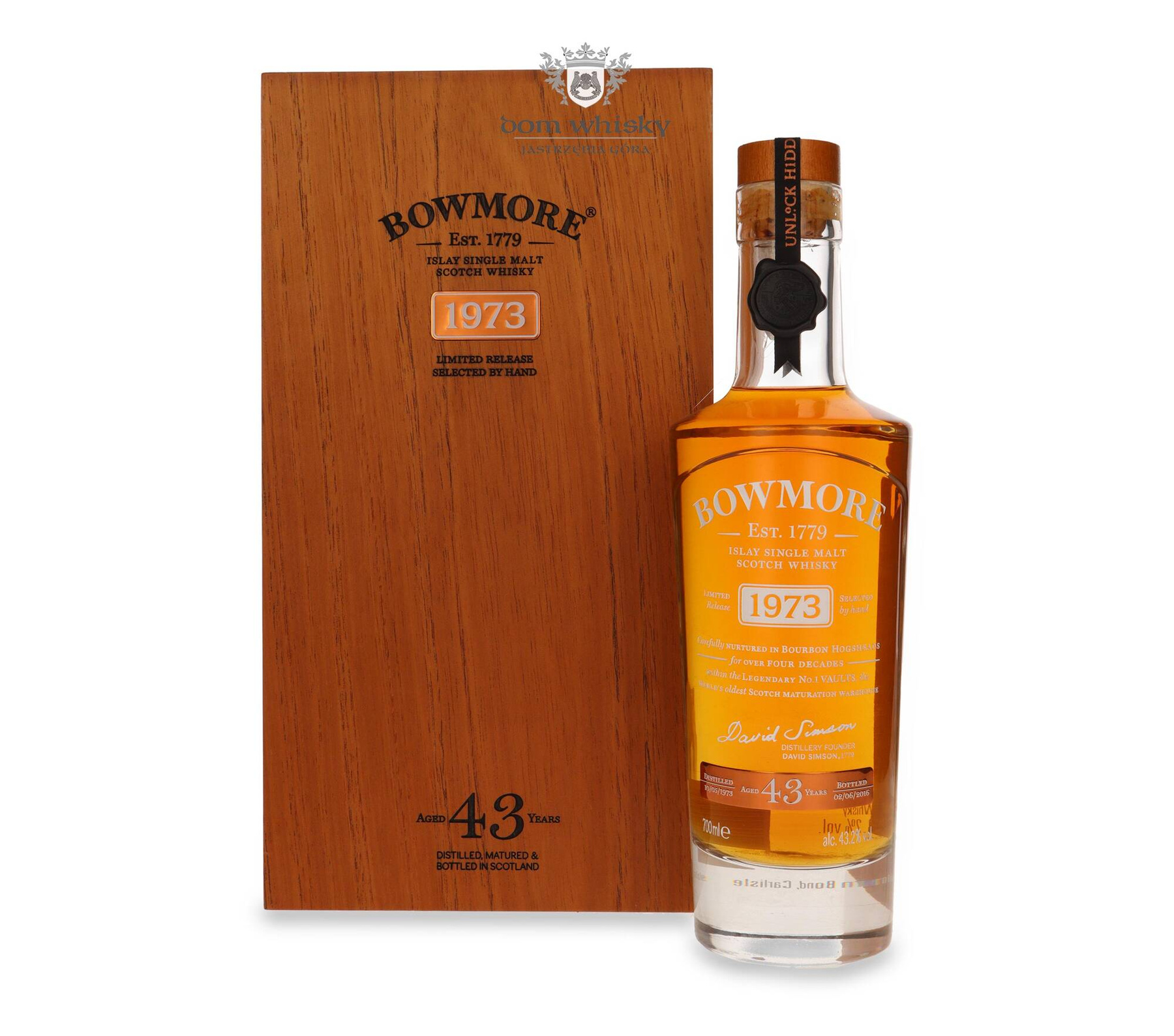Bowmore 1973 43 Year Old Limited Release Islay Whisky 43.2%
