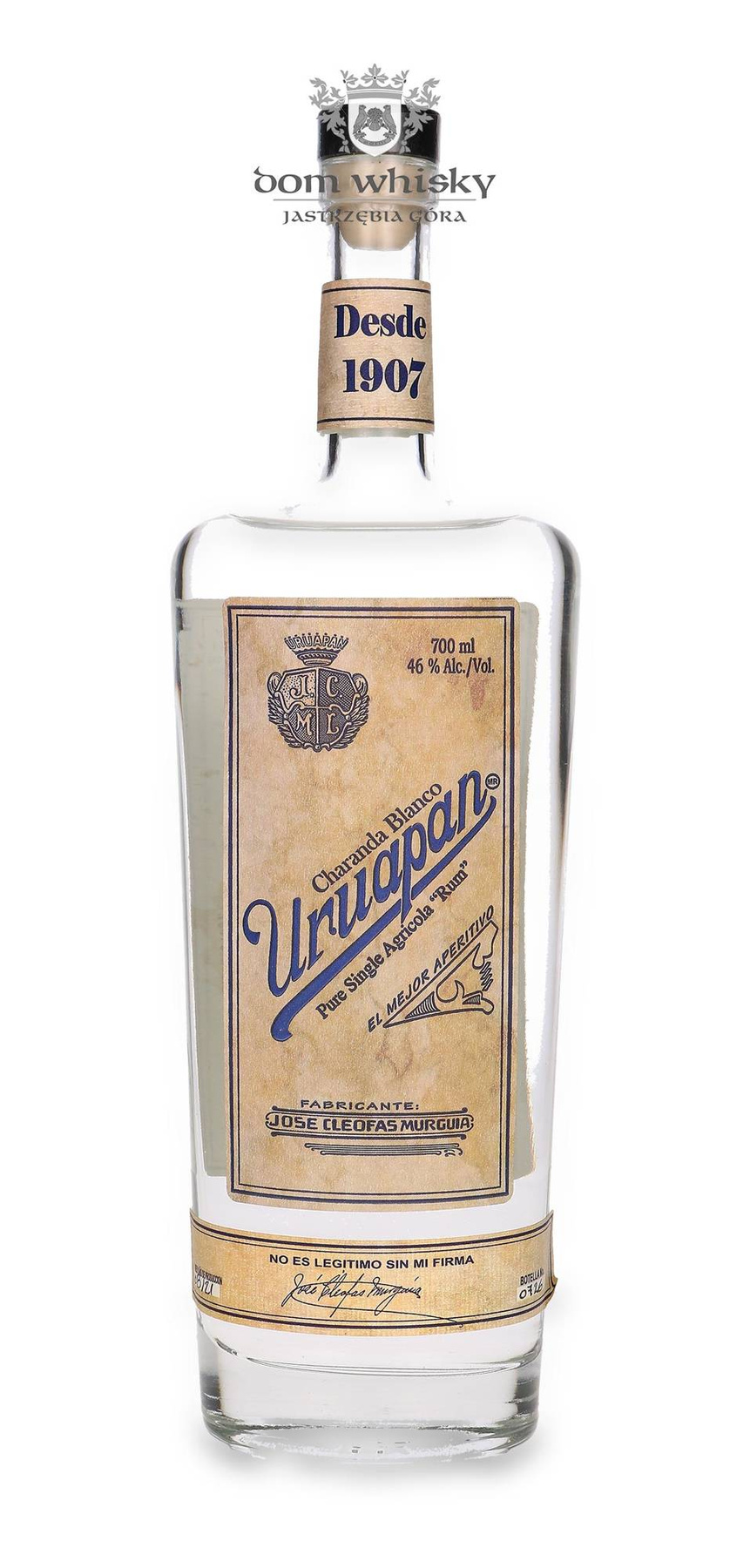 Uruapan Blanco Charanda Rum 46% Mexico 0.7l - Pure Single