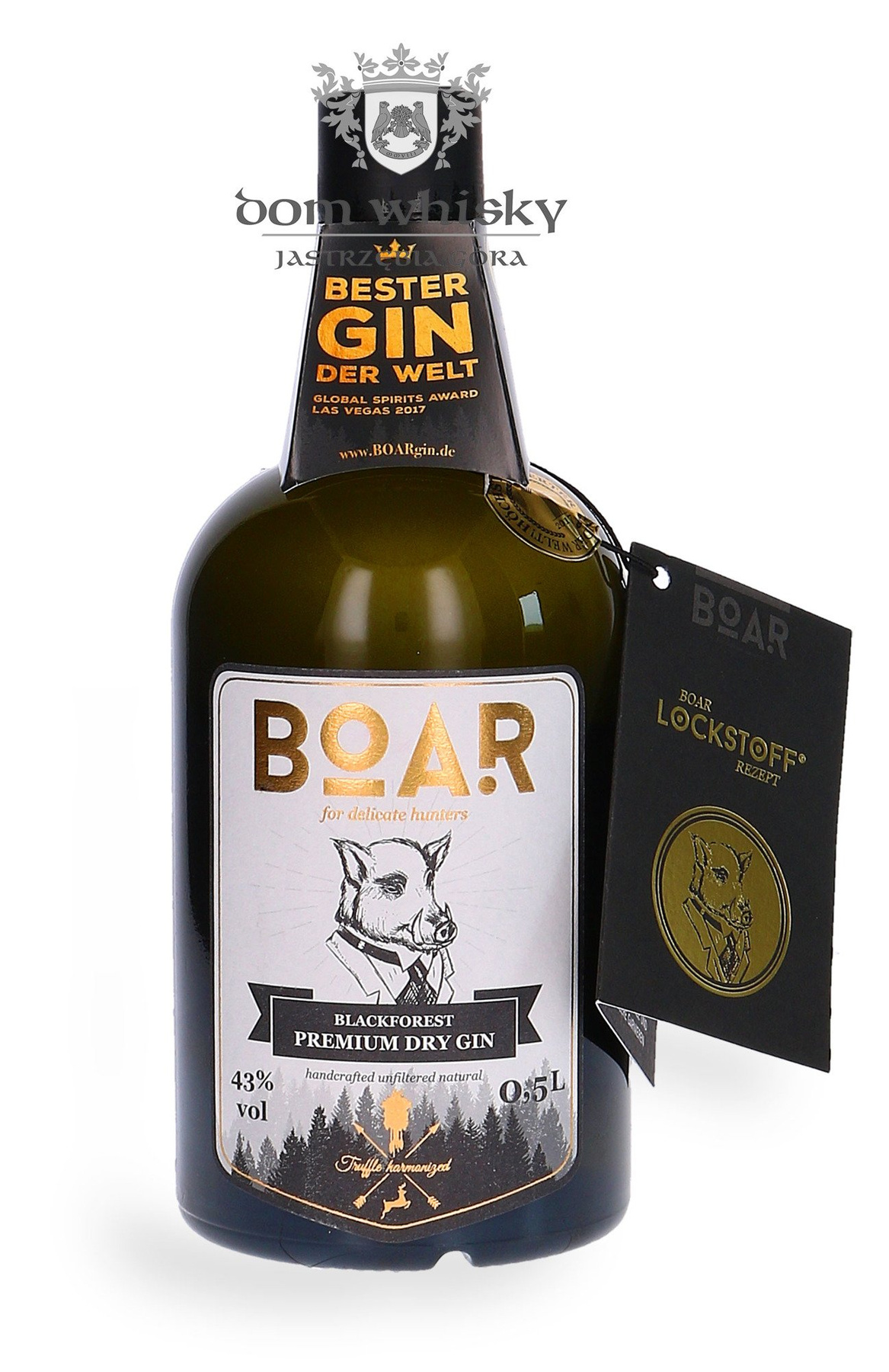 Boar Blackforest Premium Dry Gin 43% 0,5l - Niemcy, Schwarzwald