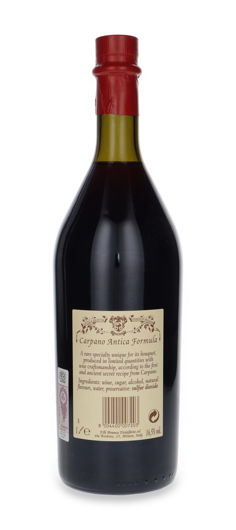 Antica Formula Carpano Vermouth 16.5% 1.0l Unpacked