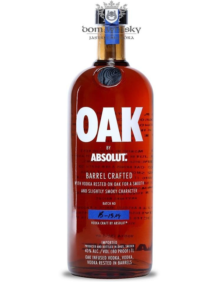 Absolut Oak Barrel Crafted Vodka 40% 1L