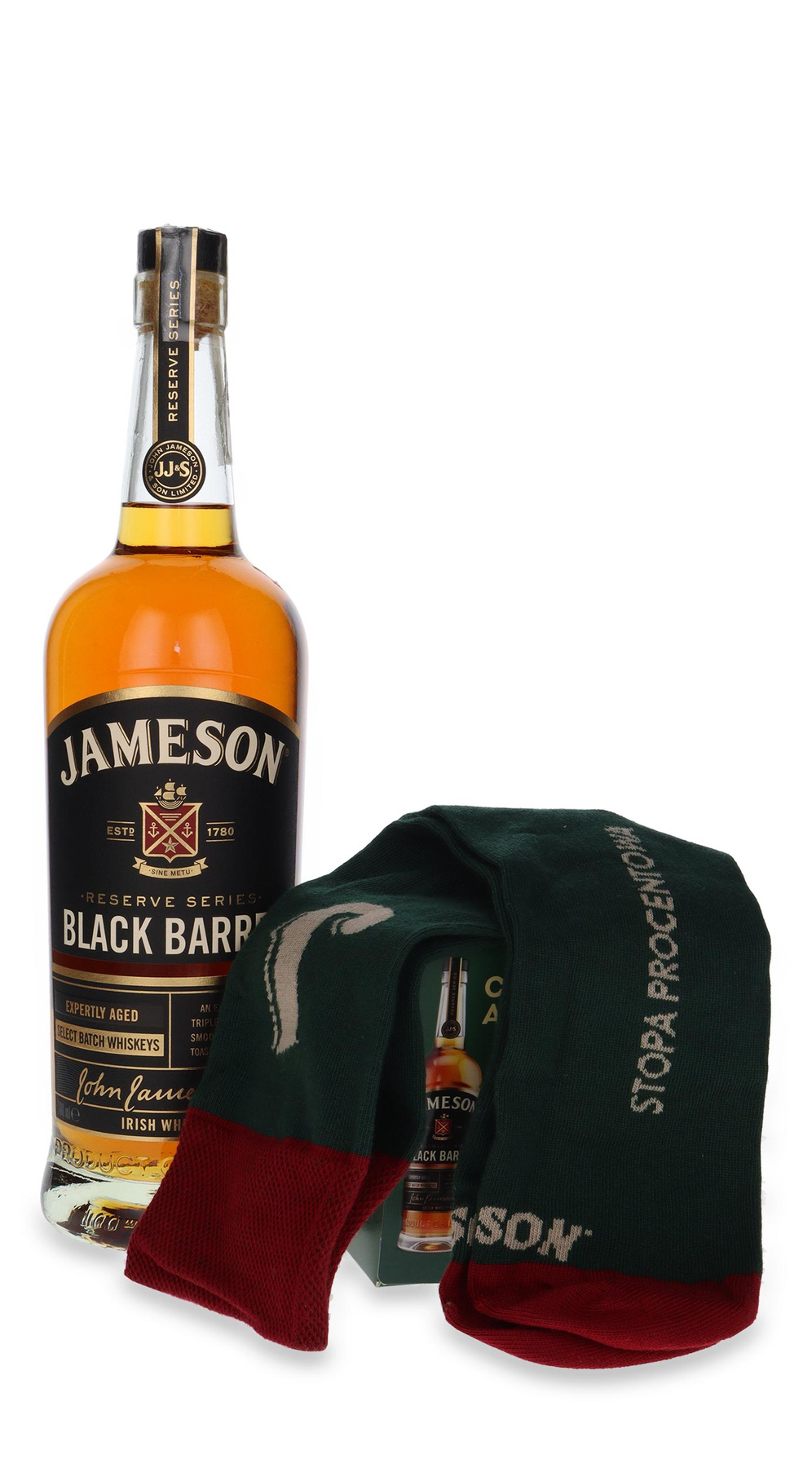 Jameson Black Barrel 40% / 0,7l + skarpetki Jameson skarpetki Jameson ...