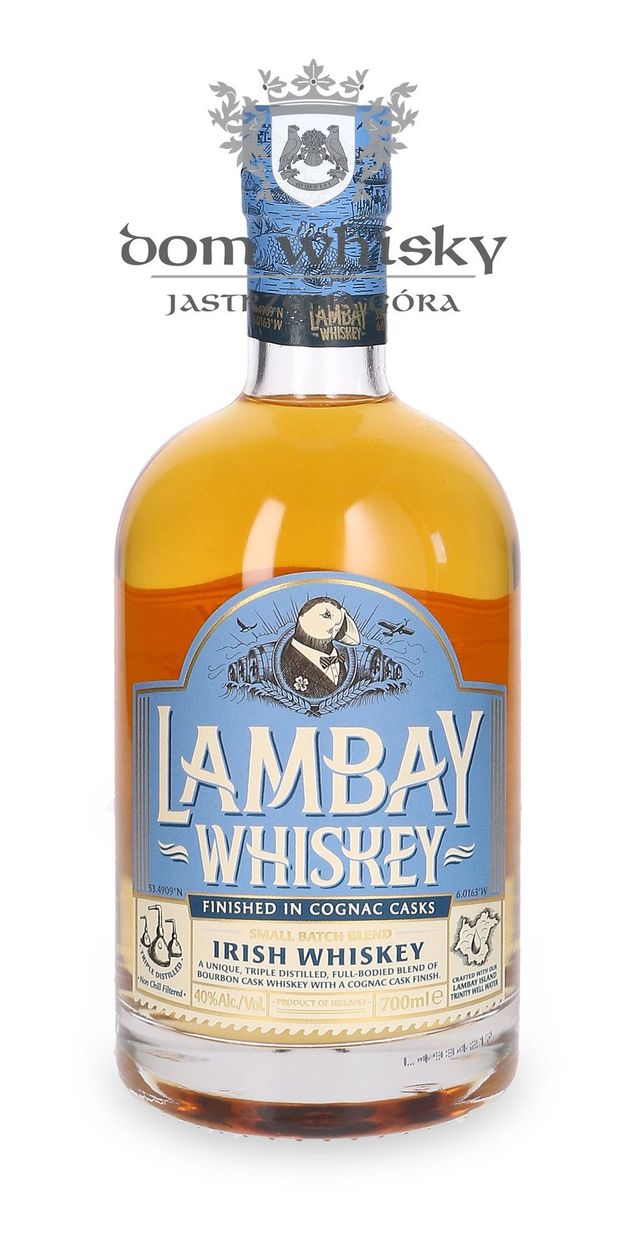 Lambay Small Batch Blend 40% 0.7l - Cognac Casks, Irlandia