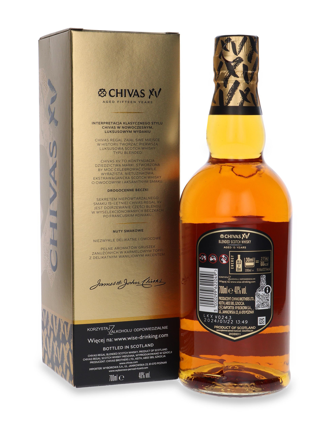 Chivas Regal XV 15-letni Blended Whisky 40% 0,7l - Szkocja | Dom Whisky