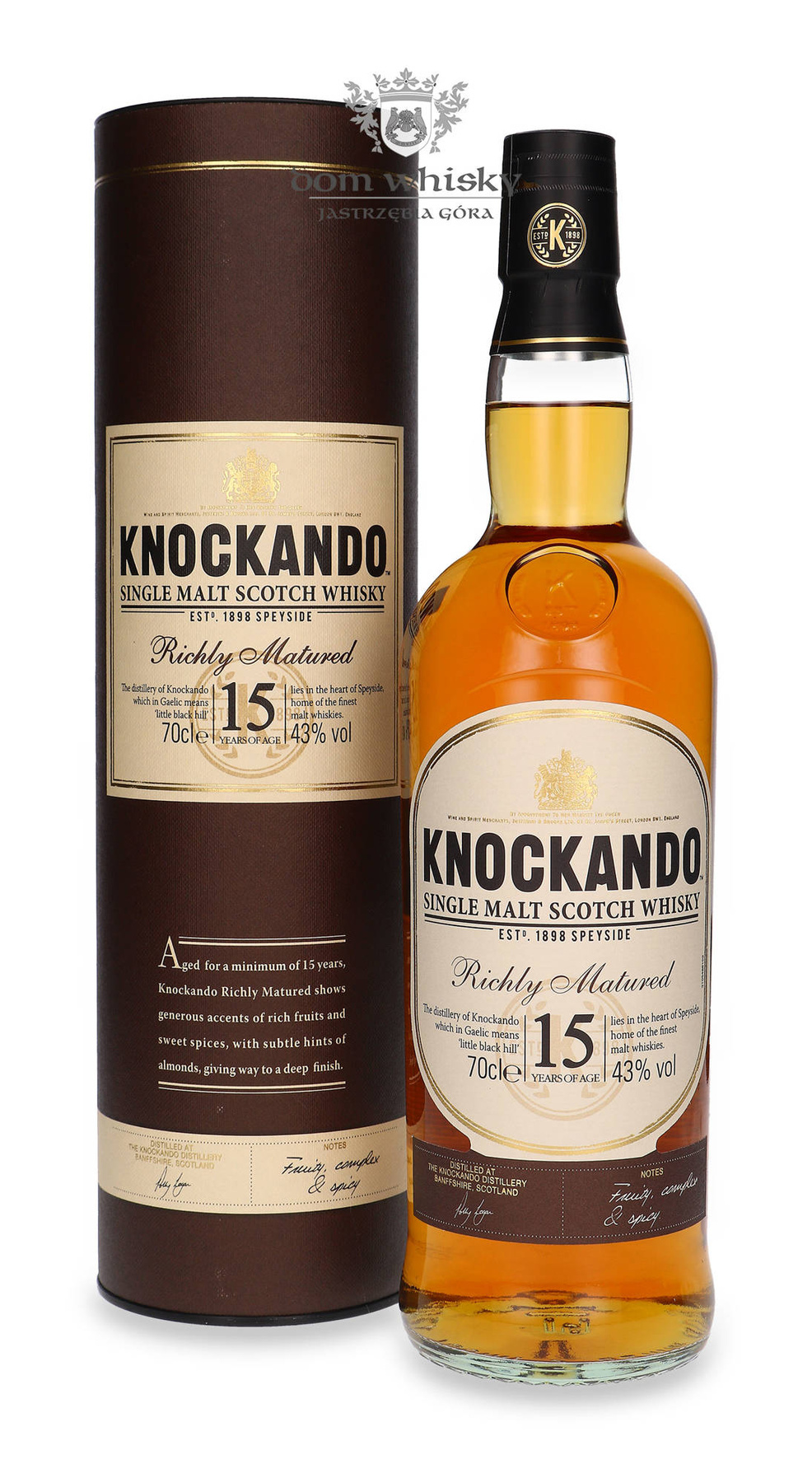 Knockando 15 Year Old Single Malt Speyside Whisky 43% 0.7l