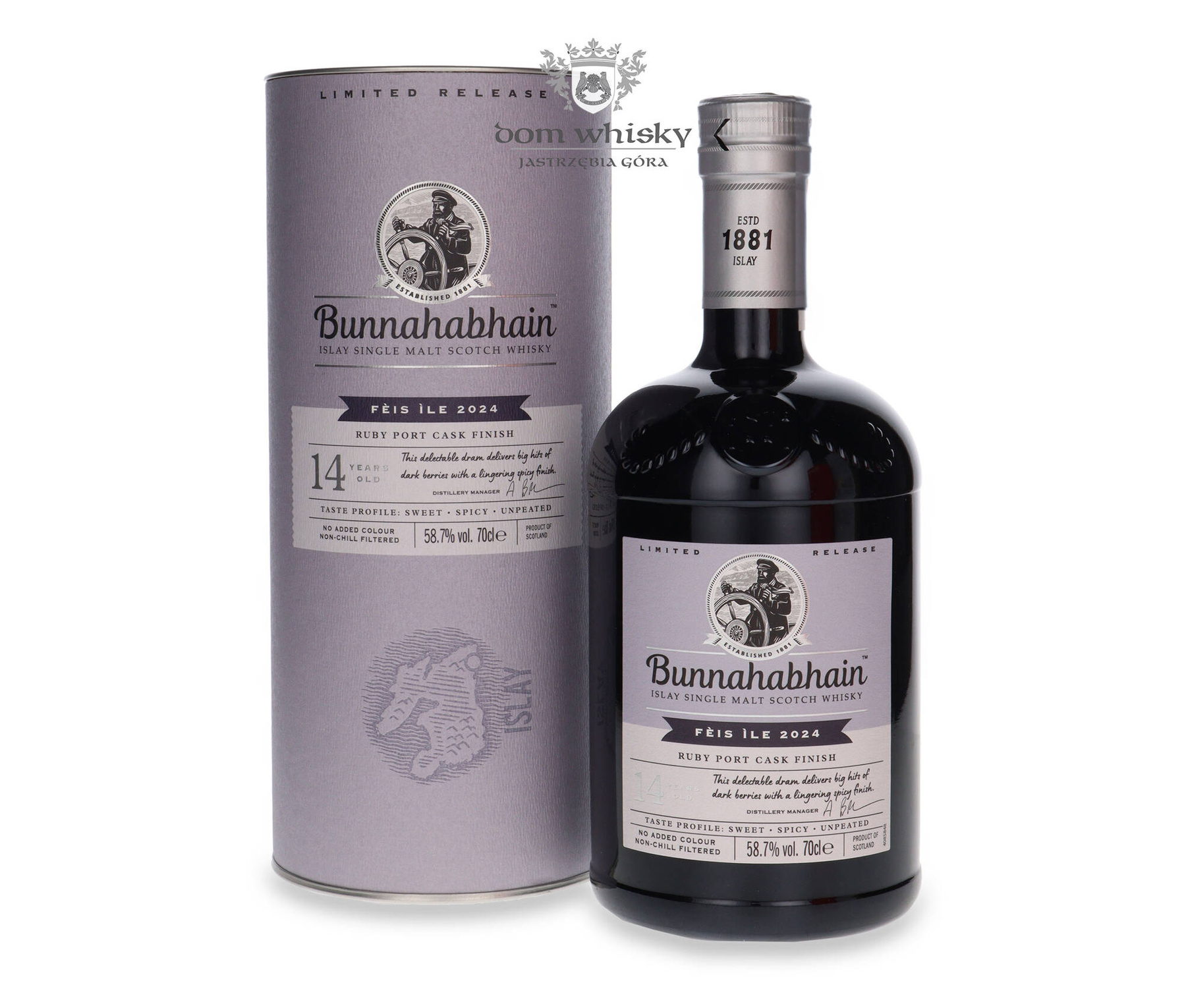 Bunnahabhain 14 Ruby Port Fèis Ìle 2024 58,7% 0,7l Whisky Islay