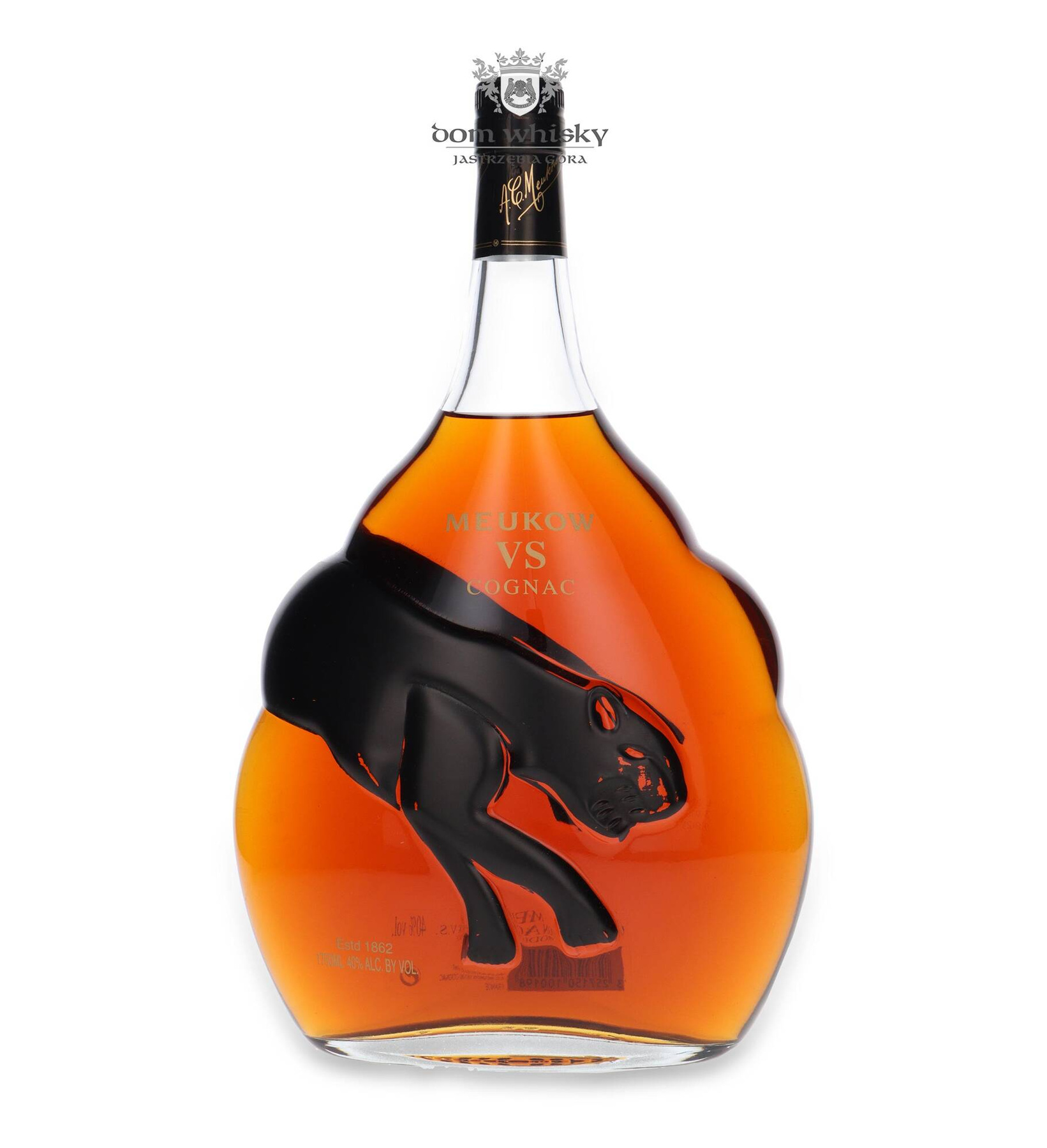 Cognac Meukow VS 40% 1.75l - Large Capacity, France