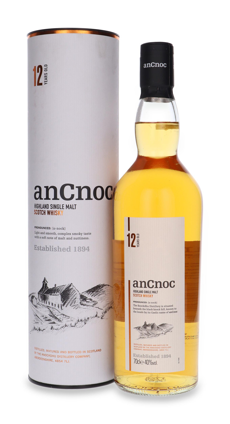anCnoc 12-letni Single Malt Whisky 40% 0,7l - Szkocja | Dom Whisky