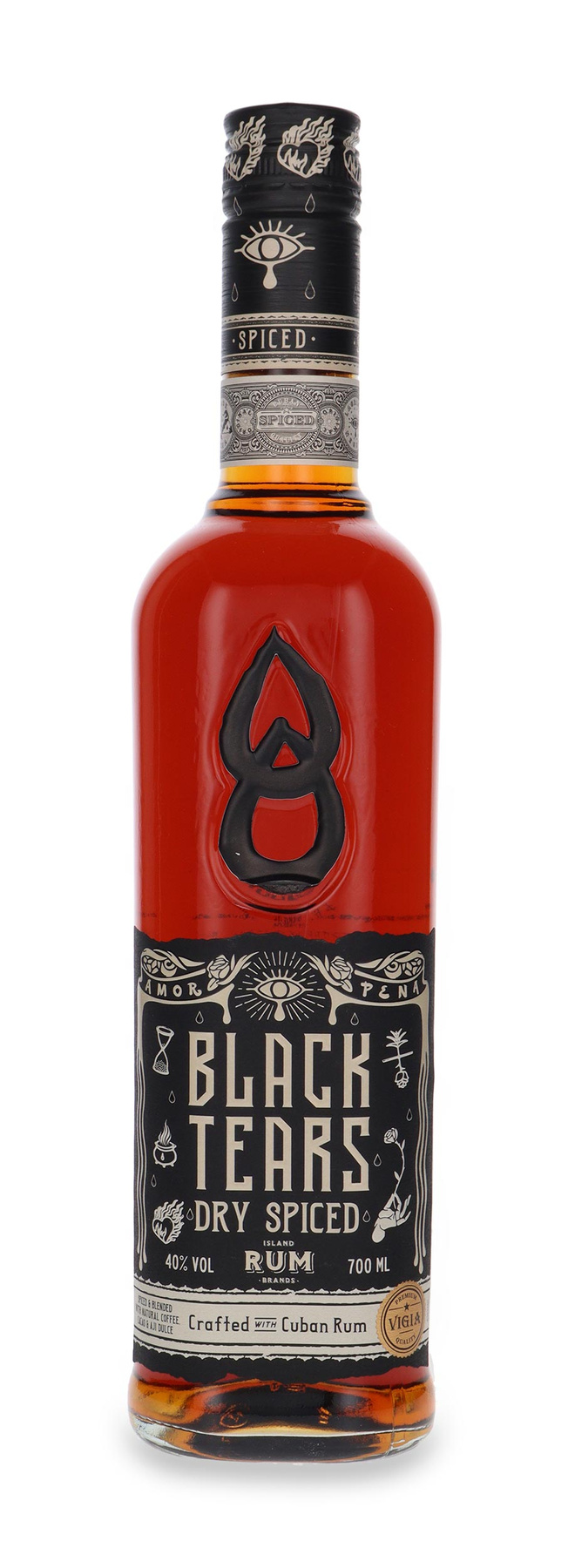 Black Tears Dry Spiced Rum Kubański 40% 0,7l Rum