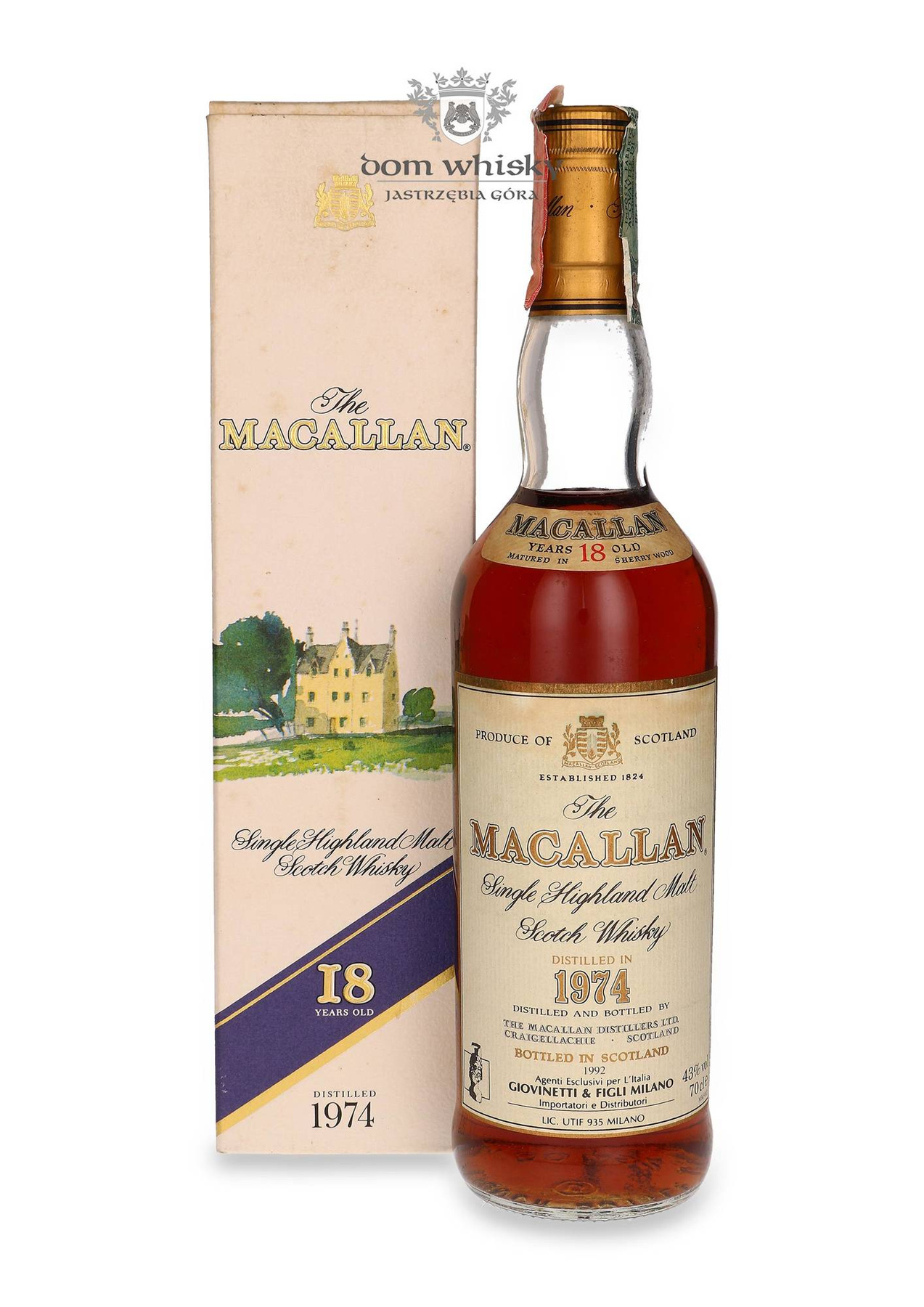 Macallan 18 Year Old (1974/1992) Single Malt 43% 0.7l Speyside