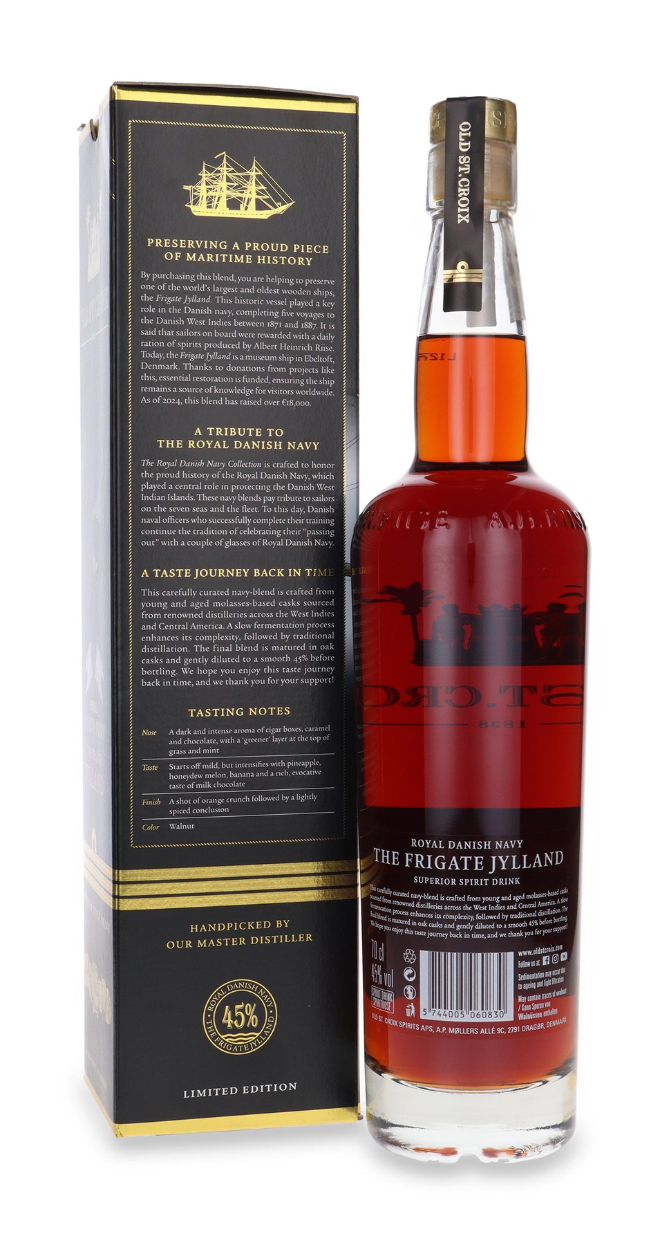 A.H. Riise Frigate Jylland Rum 45% 0.7l Danish Navy
