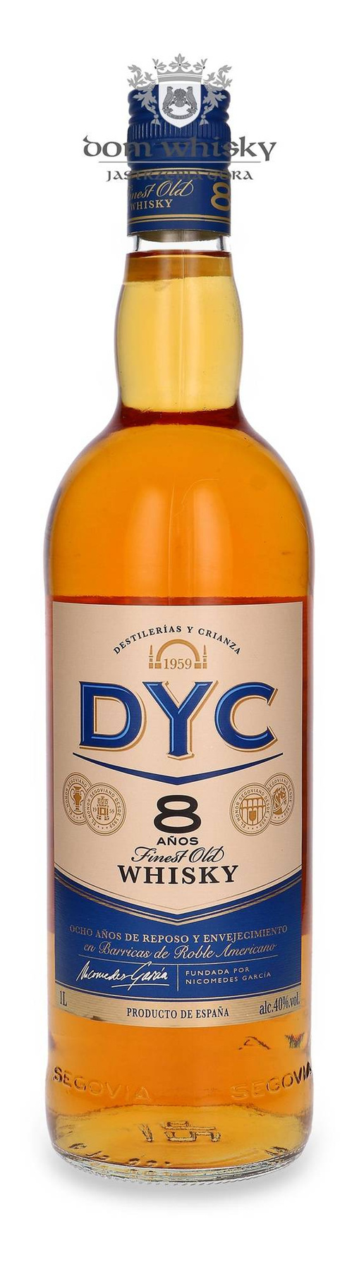 DYC 8-letnia Spanish Blended Whisky / 40%/ 1,0l | Dom Whisky