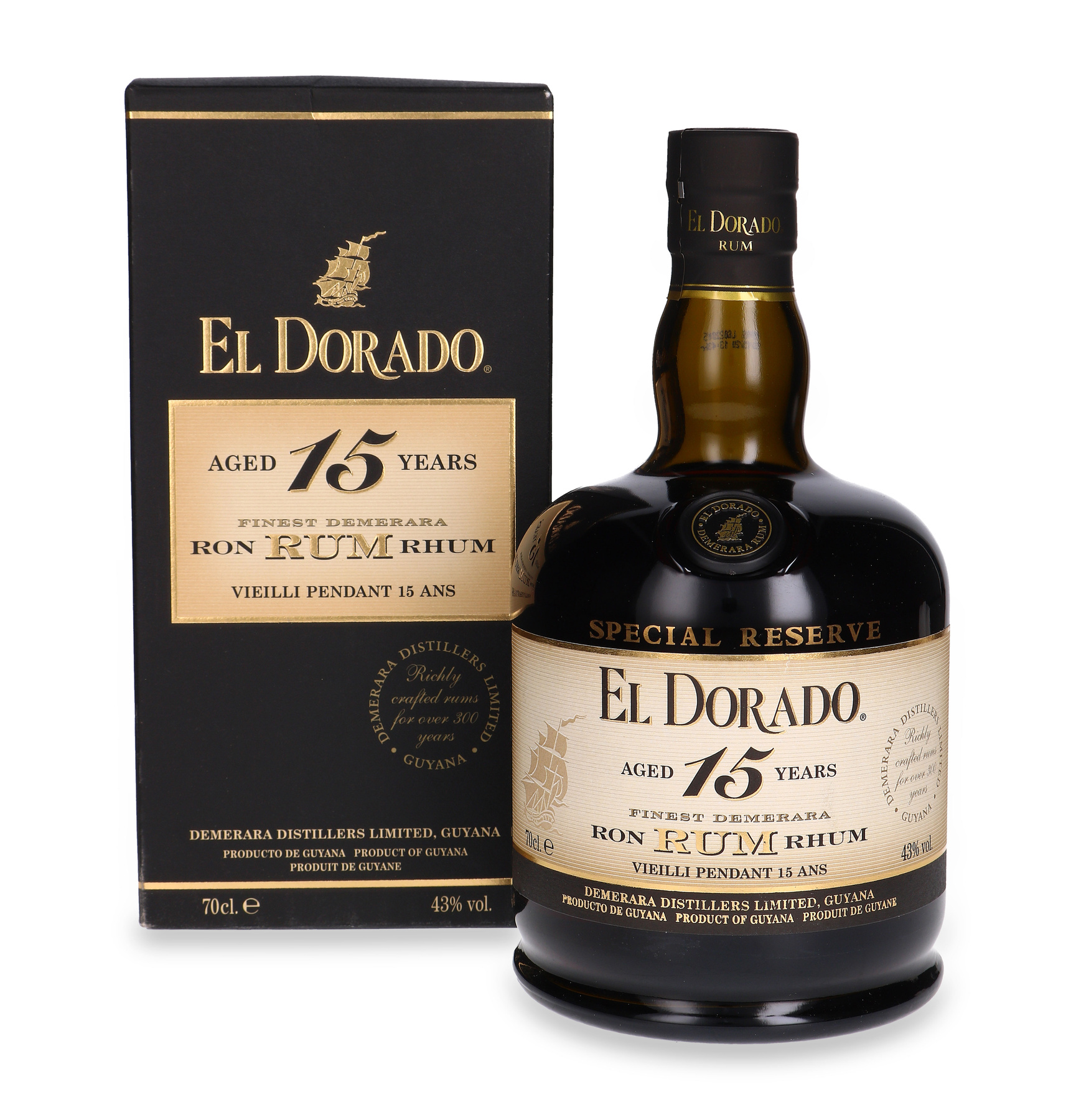 El Dorado Rum 15 Year Old Guyana 43% 0.7l Rum Demerara