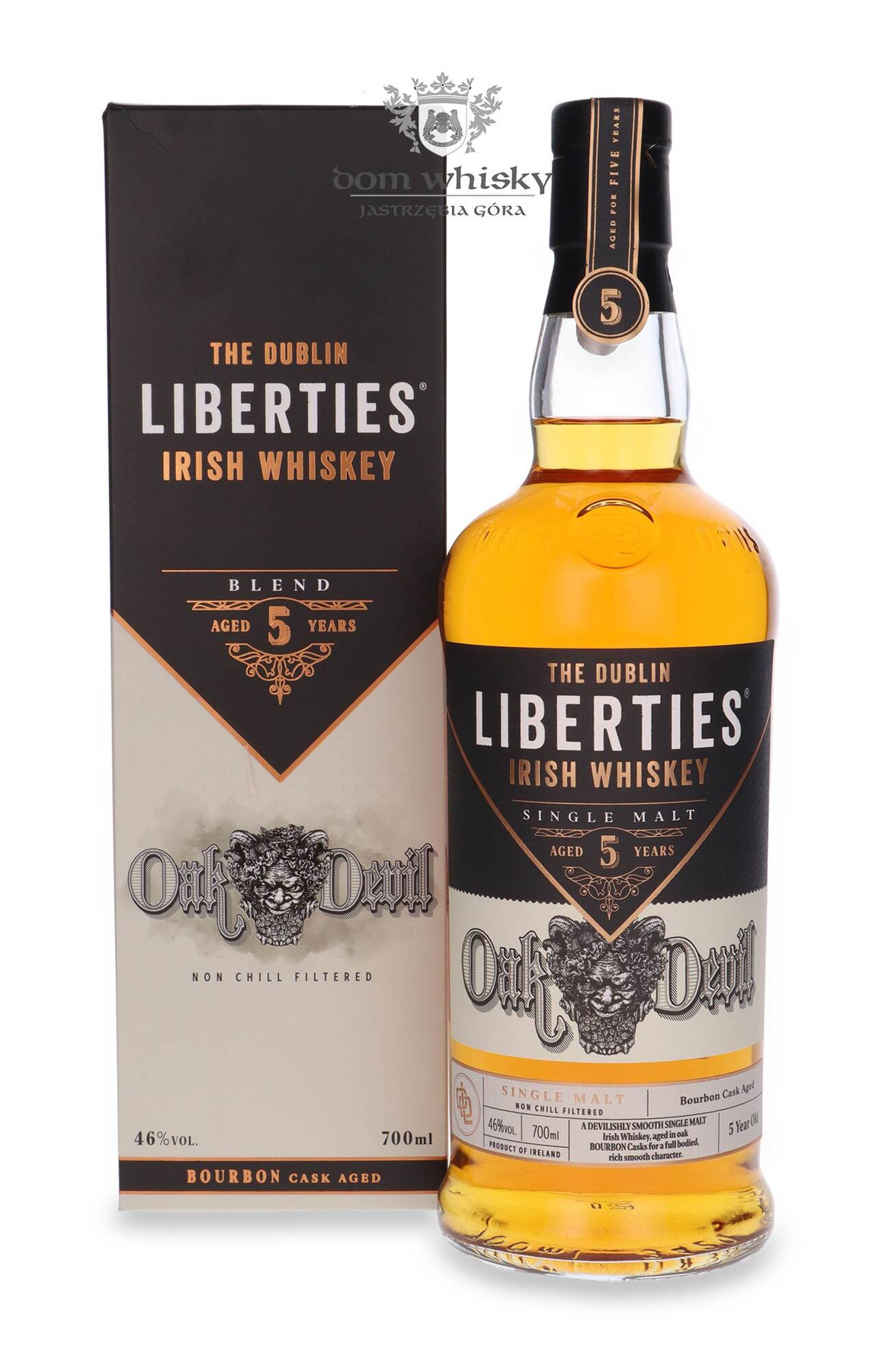 The Dublin Liberties Oak Devil 5-letni 46% Blended Whiskey 0,7l