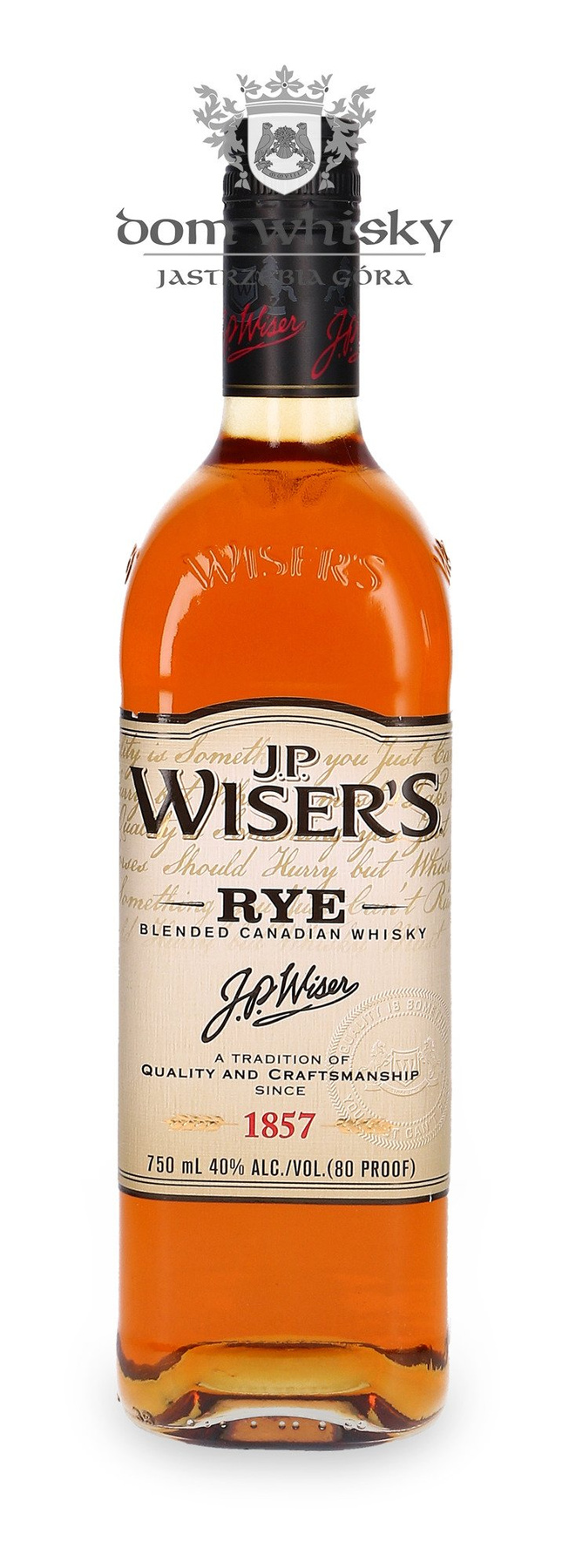 J.P. Wiser's Rye 40% Canadian Whisky 0.75l - Blended