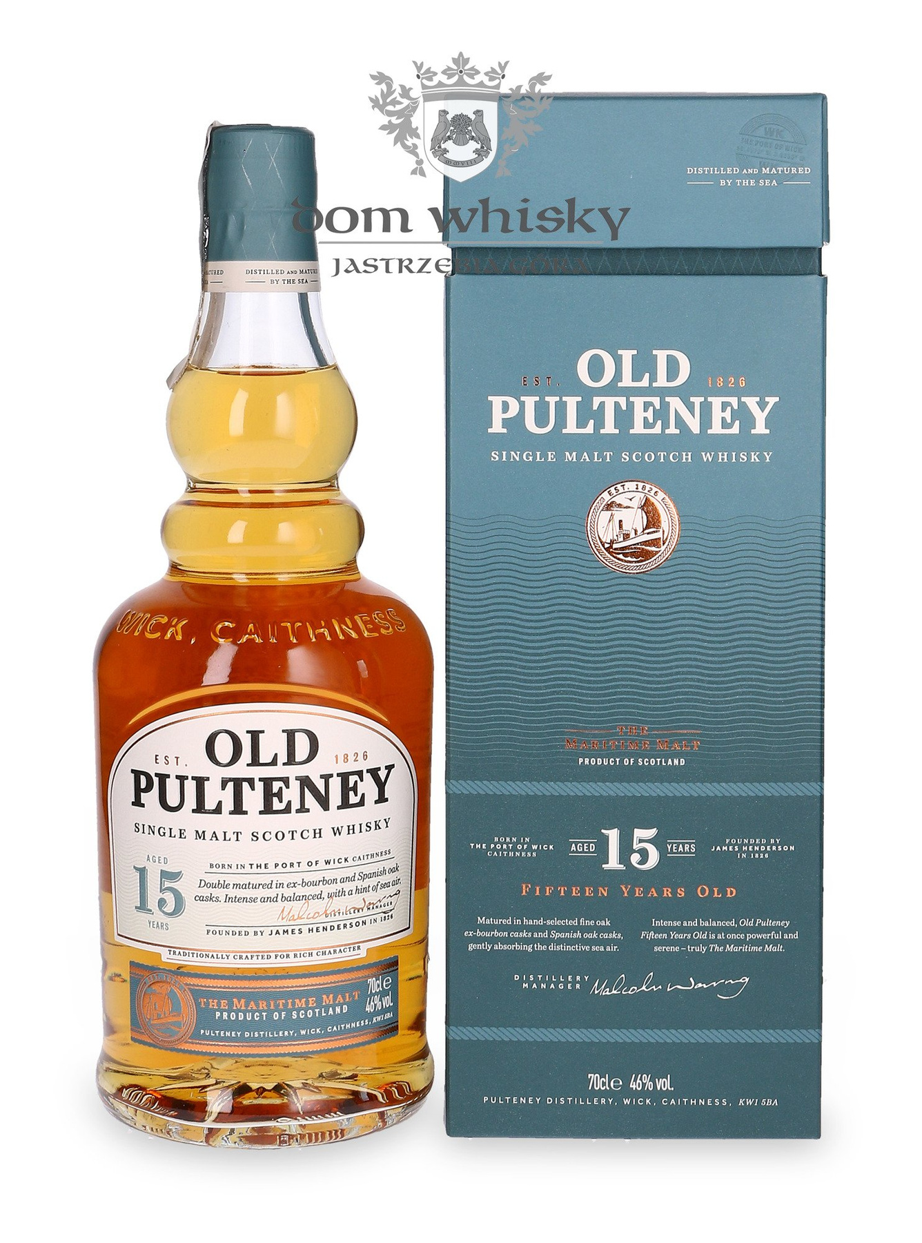 Old Pulteney 15 Year Old Single Malt Whisky 46% 0.7L Scotland