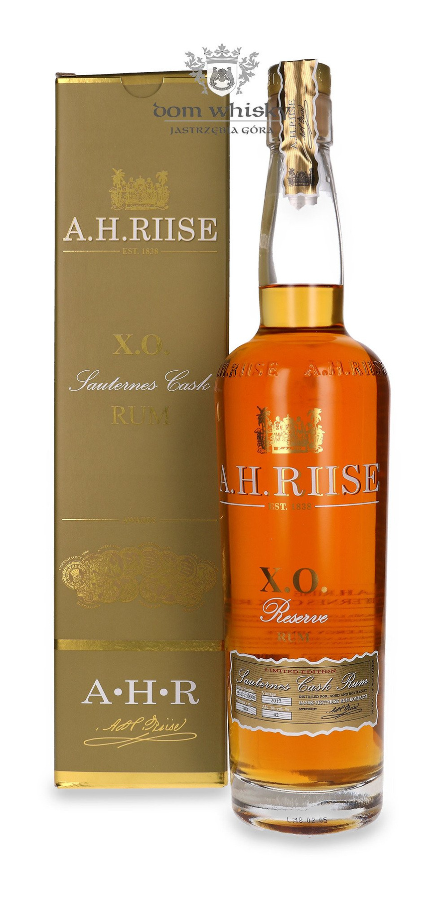 A.H. Riise X.O. Sauternes Cask Rum / 42% / 0,7l | Dom Whisky
