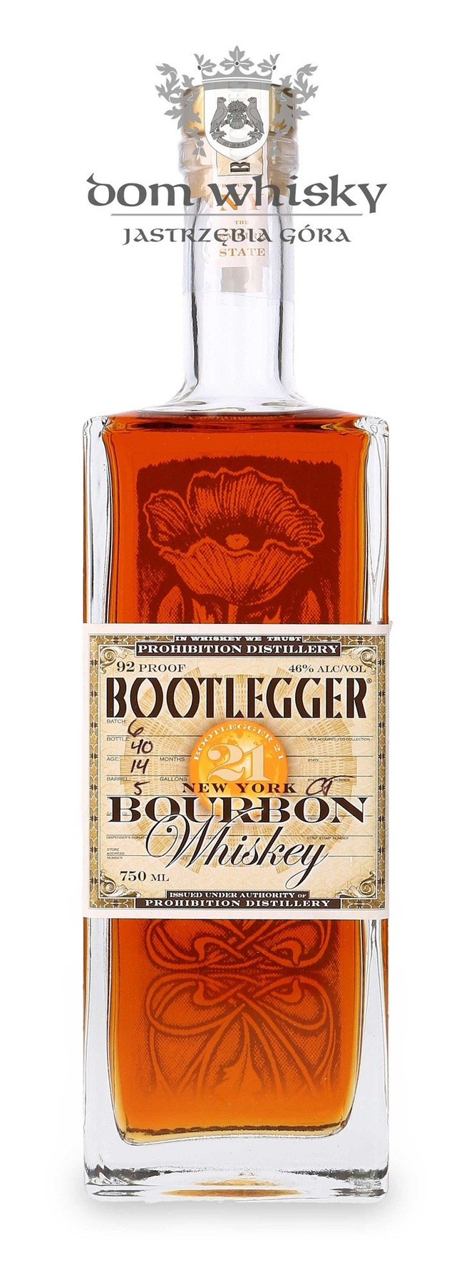 Bootlegger 21 New York Bourbon Whiskey / 46%/ 0,75l | Dom Whisky
