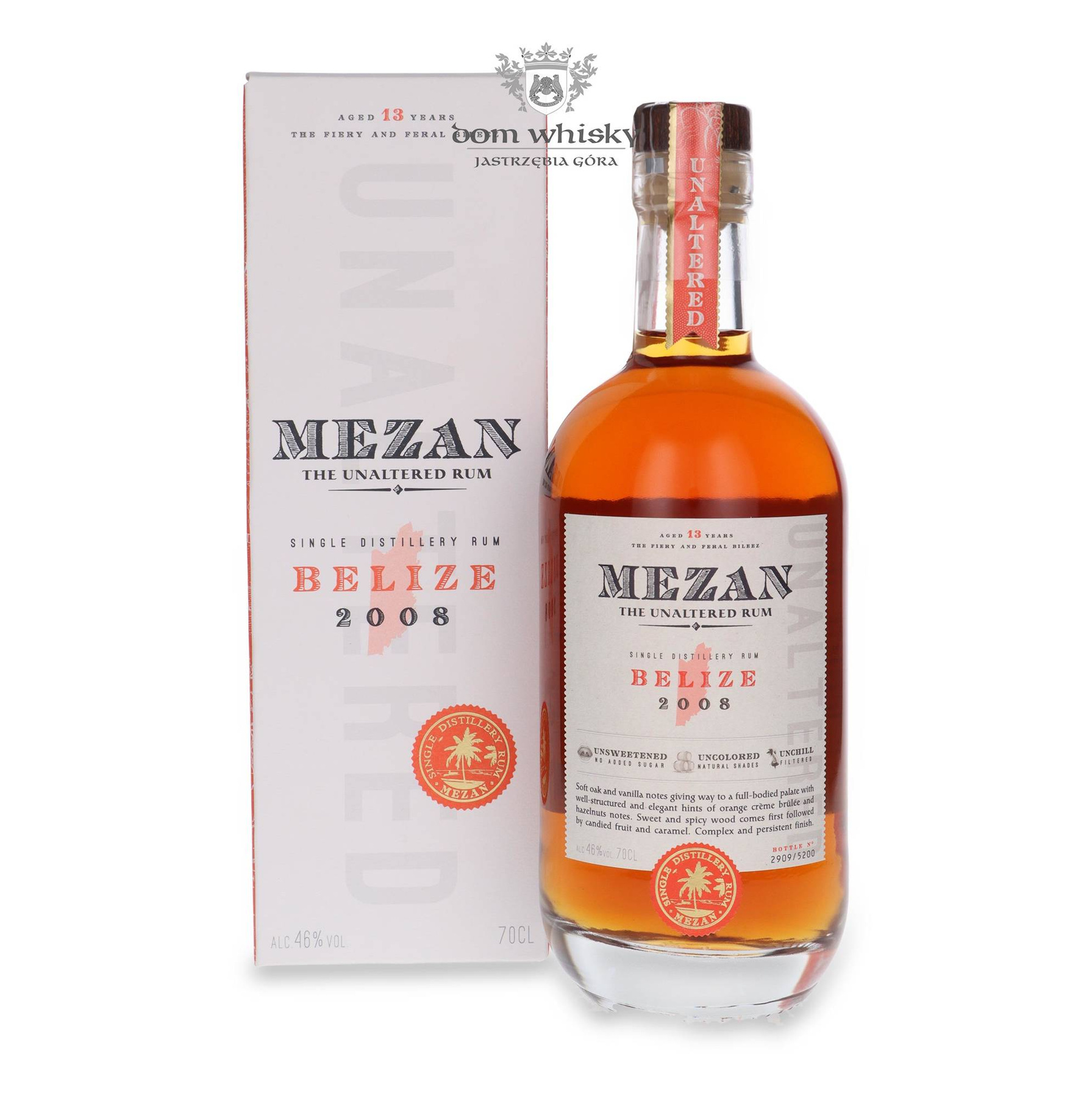 Mezan 13-letni Belize 2008 The Unaltered Rum / 46% / 0,7l | Dom Whisky