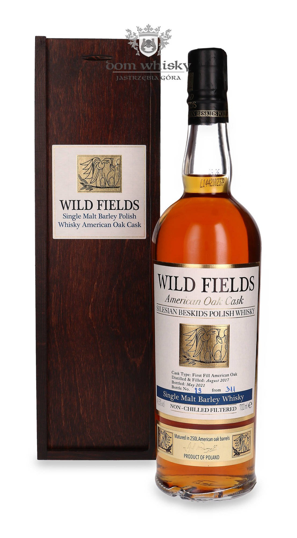Wild Fields Single Malt Barley Polish Whisky American Oak Cask /46,5%/ 0,7l | Dom Whisky