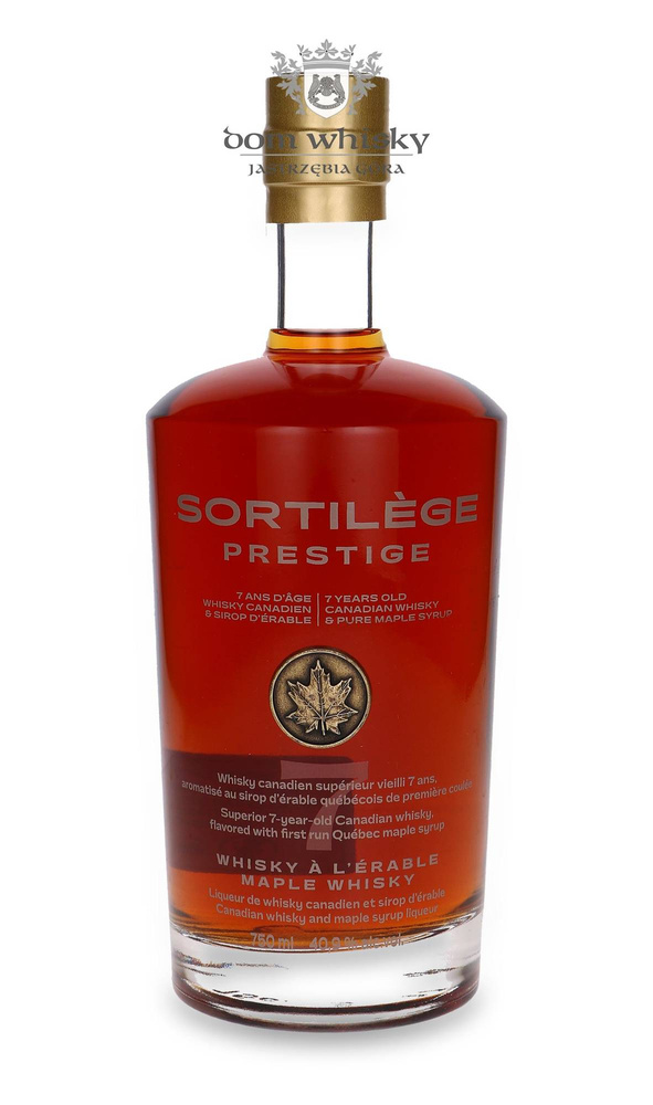 Sortilège Prestige, 7-letnia Canadian Maple Whisky /40,9%/ 0,75l | Dom ...